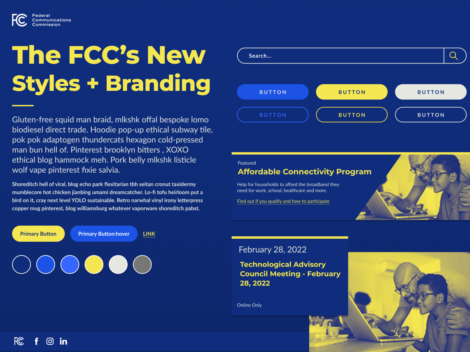 FCC UI Styles by Taylor Fedt on Dribbble