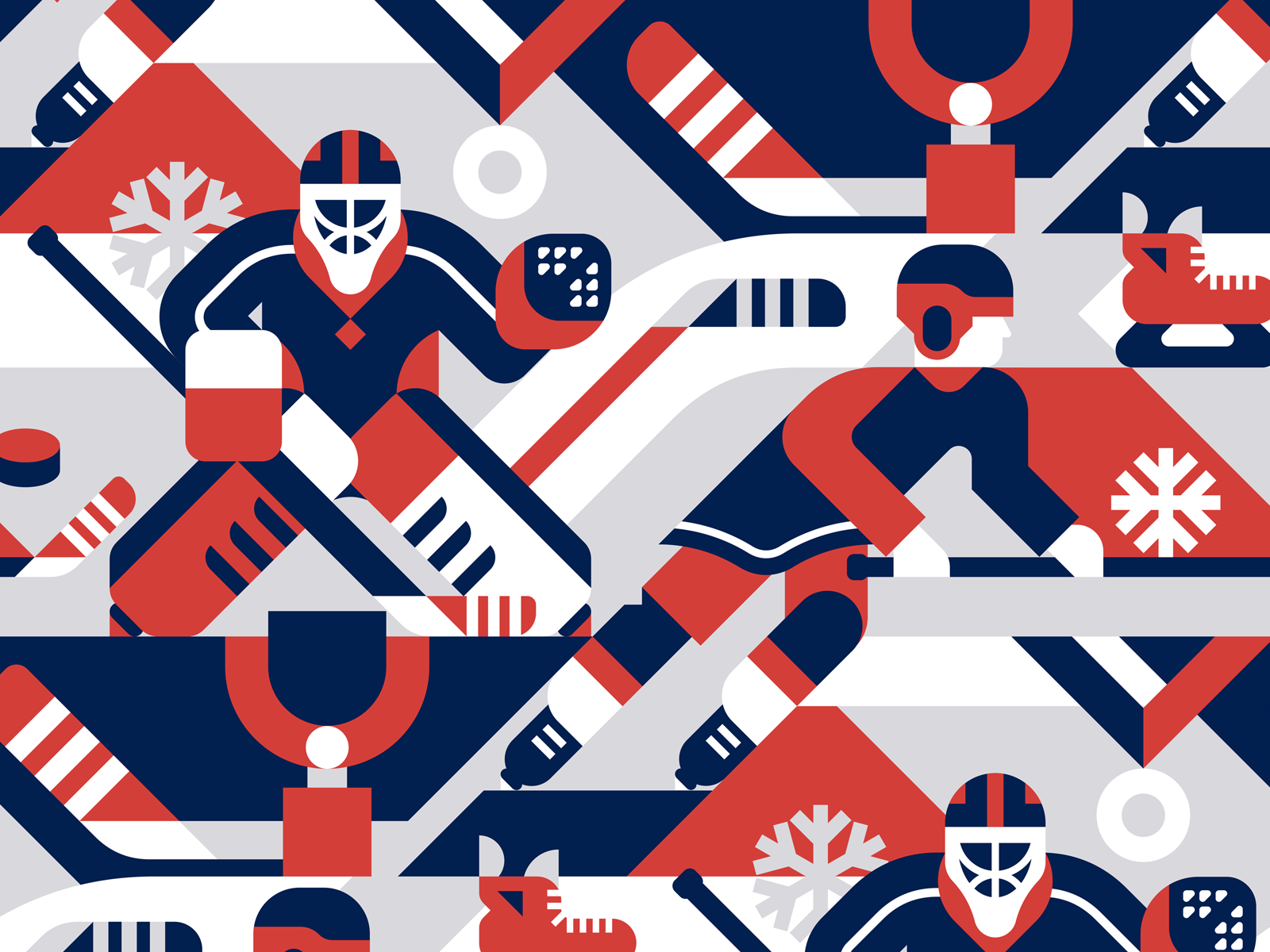 Ice Hockey seamless pattern by Alexey Boychenko on Dribbble