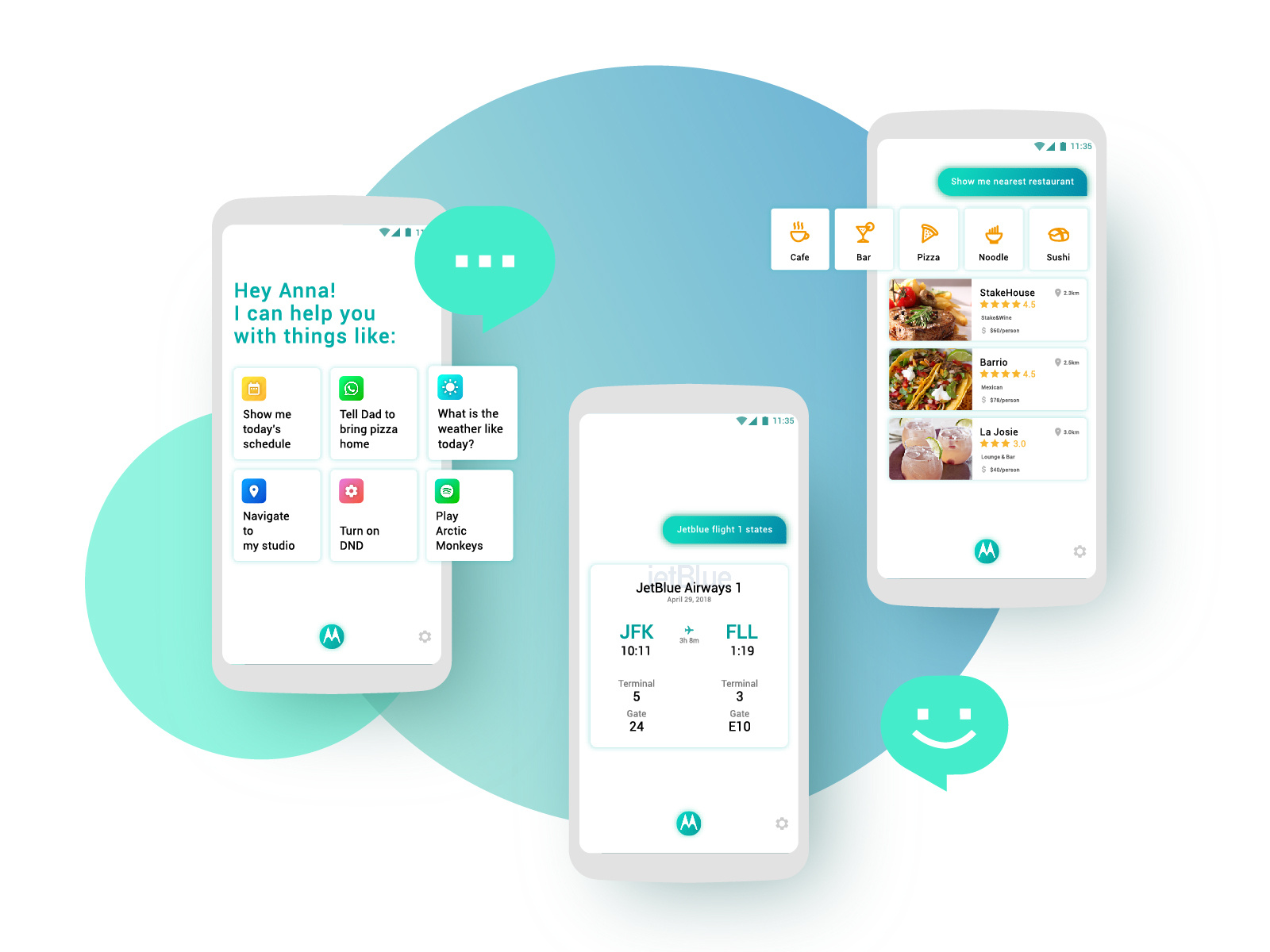 Voice UI card design by Annabel Yang on Dribbble