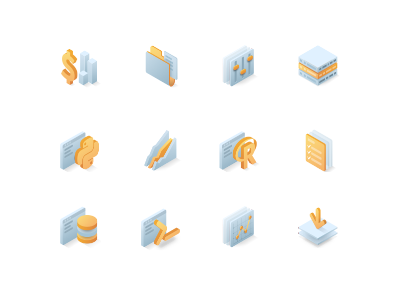 Topic Icons by Adrien Duchateau for DataCamp on Dribbble