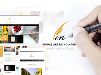 FREE WordPress Theme Pen by anpsthemes.com on Dribbble