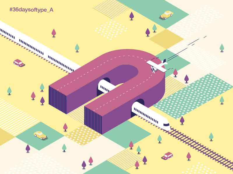 Letter A by Pooja Bhapkar on Dribbble