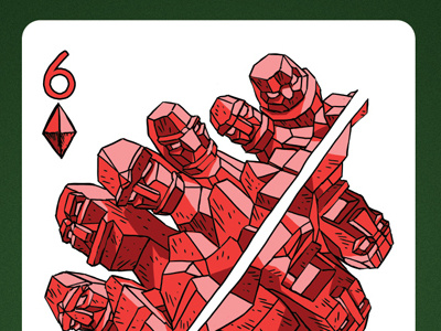 6 of Diamonds aka 6 Of Earth by Line on Dribbble