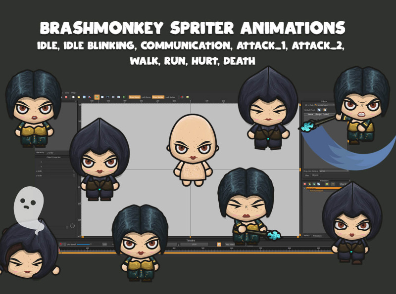 Wizard 4-Direction Sprites by 2D Game Assets on Dribbble