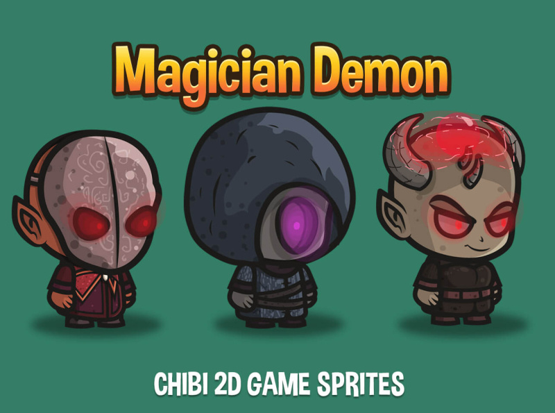 Magician Demon 2D Character Sprites by 2D Game Assets on Dribbble