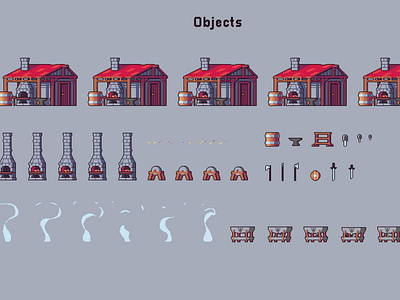Blacksmith Craft Game Asset Pack by 2D Game Assets on Dribbble