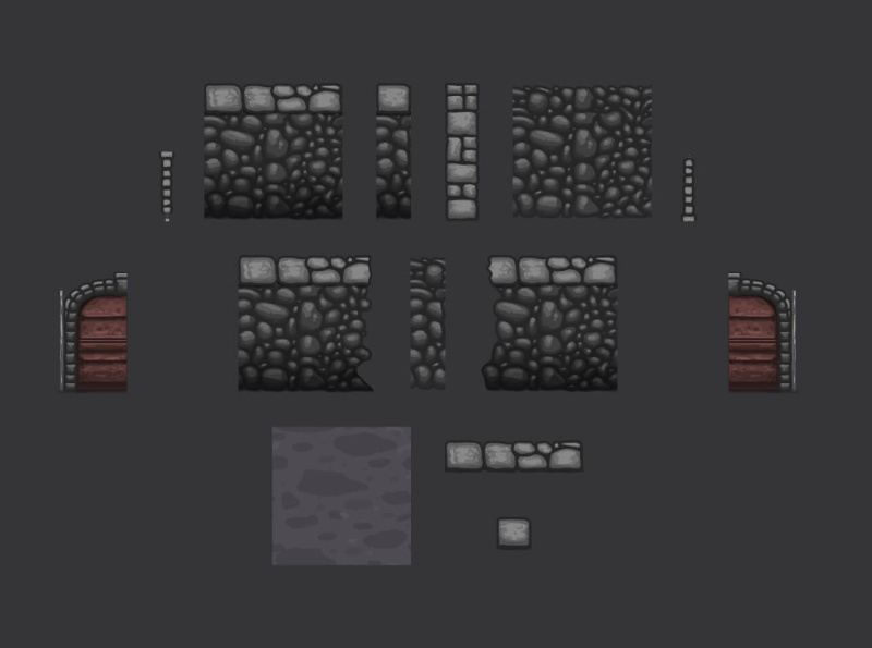 2D Dungeon Tileset by 2D Game Assets on Dribbble