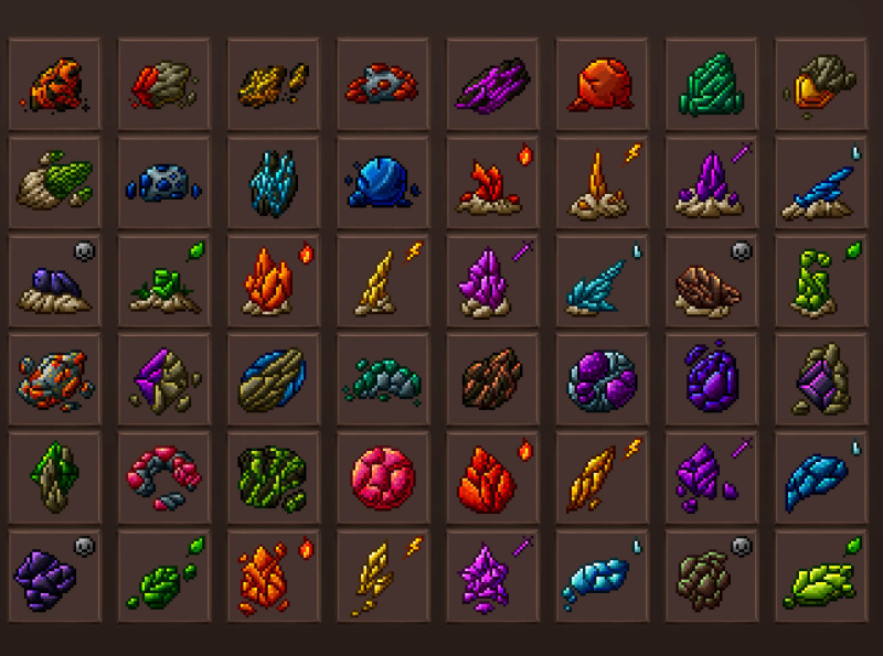 RPG Gems Icon Pack by 2D Game Assets on Dribbble