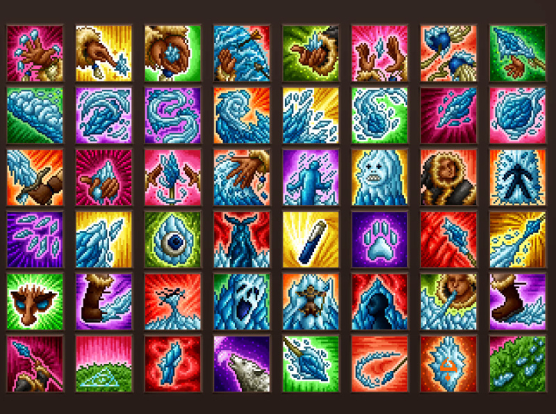 Dribbble - Cryomancer-Skill-Pixel-Art-Icons2.jpg by 2D Game Assets
