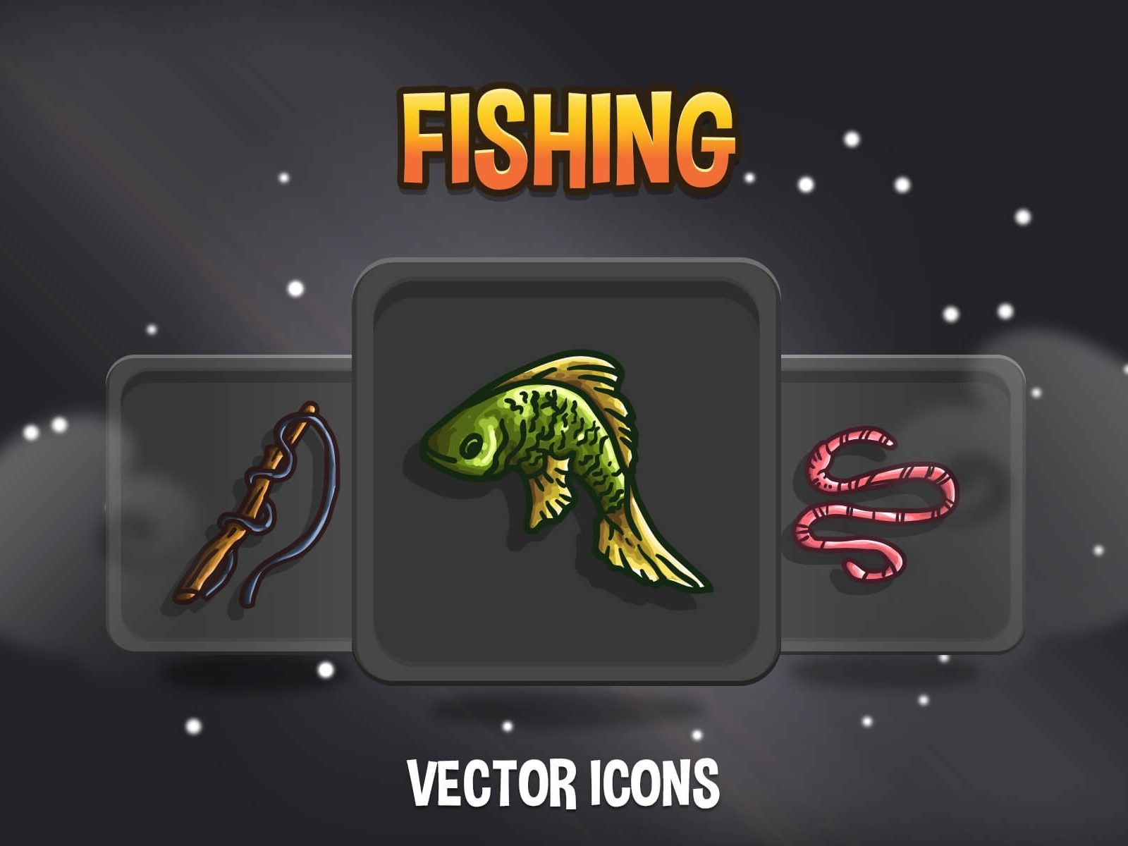 Fishing Game Icons by 2D Game Assets on Dribbble