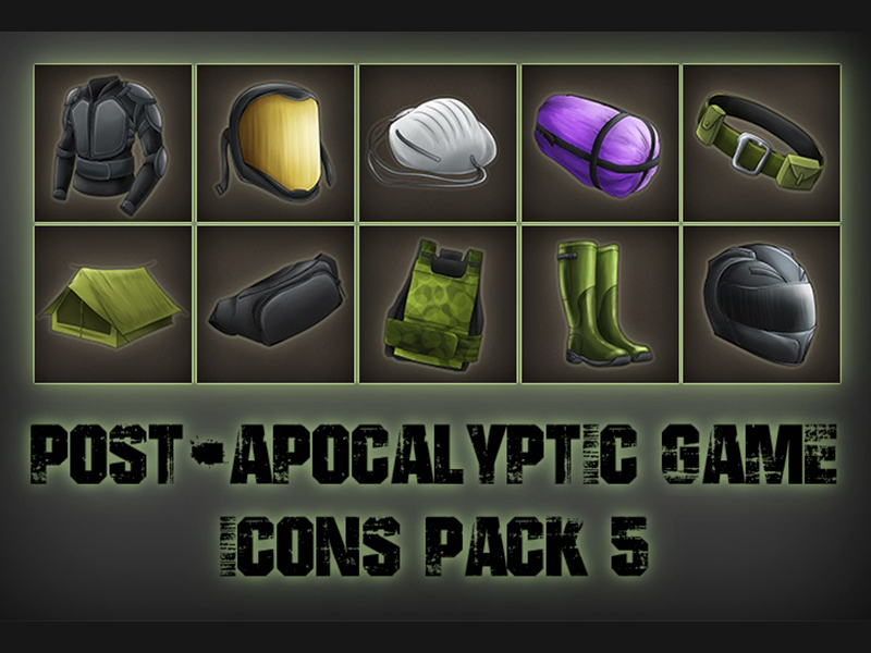 Post-apocalypse Icons by 2D Game Assets on Dribbble