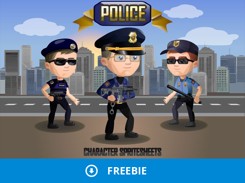 Free 2D Game Police Sprite by 2D Game Assets on Dribbble