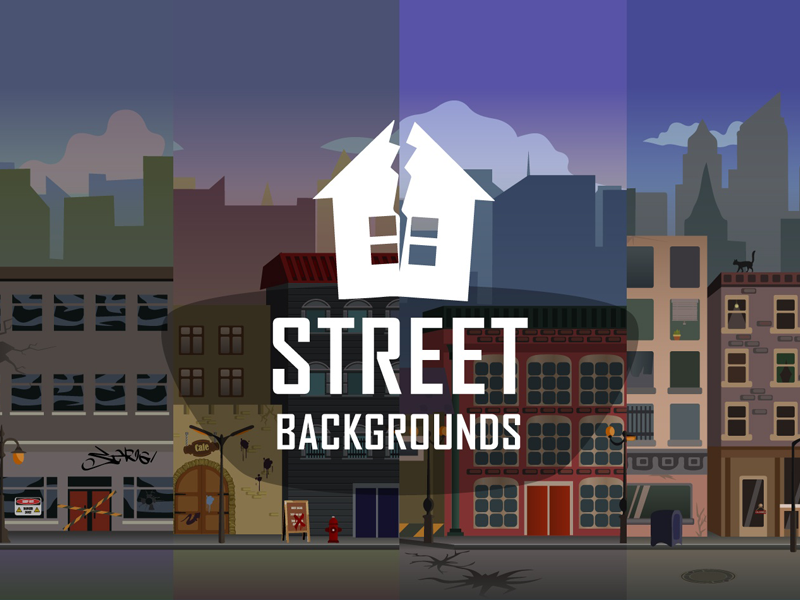 Street Game Backgrounds by 2D Game Assets on Dribbble