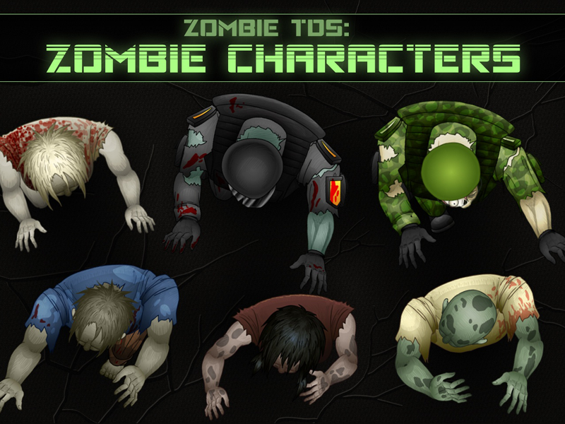 TDS: Zombie Characters by 2D Game Assets on Dribbble