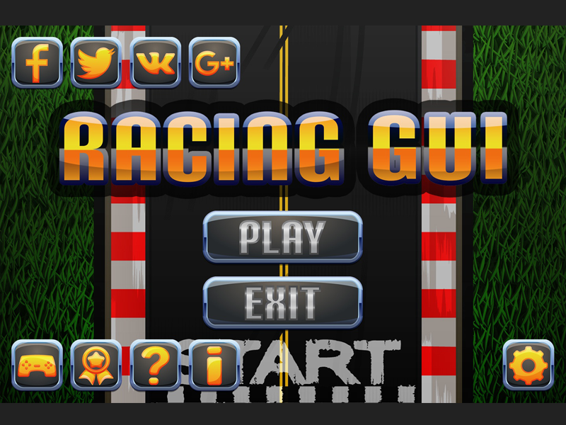 Racing Game UI by 2D Game Assets on Dribbble
