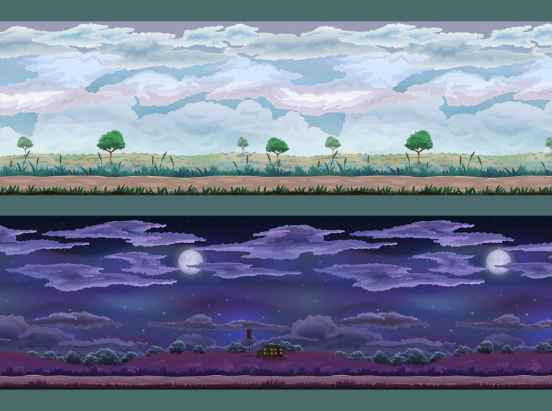 Cartoon Sky 2D Backgrounds by 2D Game Assets on Dribbble