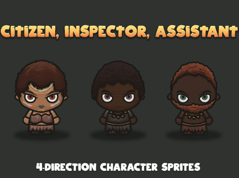 Tropical 4-Direction Characters by 2D Game Assets on Dribbble
