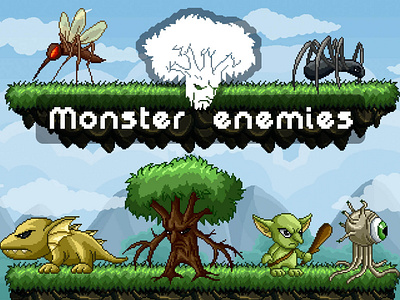 Monster Enemy 2D Sprites Pixel Art by 2D Game Assets on Dribbble