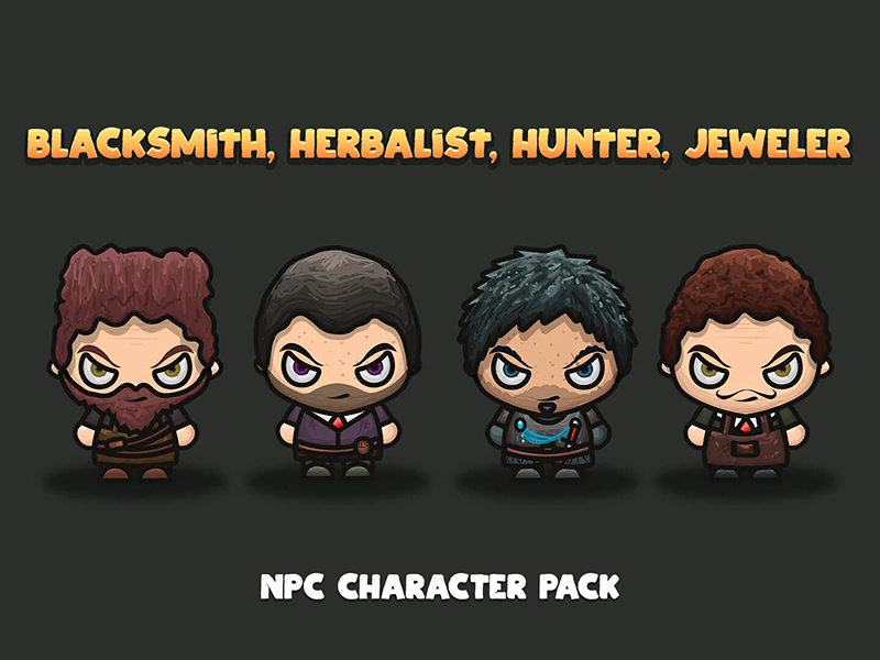 Free NPC Character Pack by 2D Game Assets on Dribbble