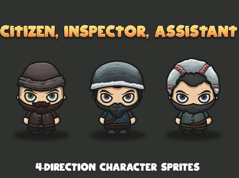 Winter 4-Direction NPC Sprites by 2D Game Assets on Dribbble