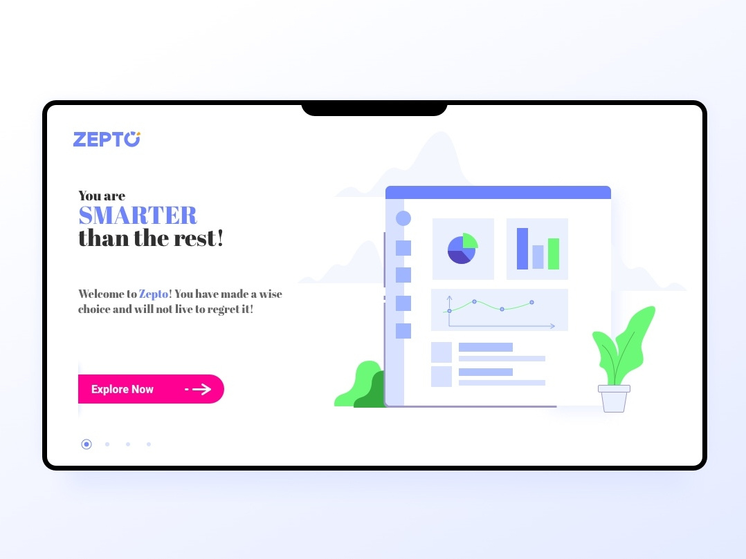 Zepto - Onboarding screen by Isuru Hasith Bandara on Dribbble