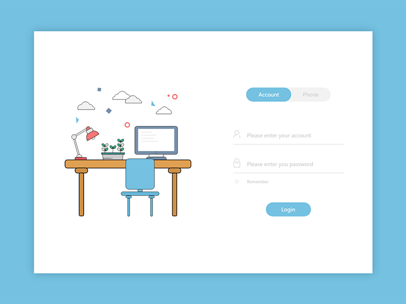 Login by Virgo on Dribbble
