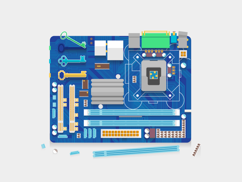 Motherboard by Sydney St. Clare for Made at M Booth on Dribbble
