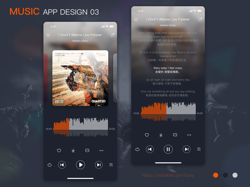 Music App Design 03 by lewis on Dribbble