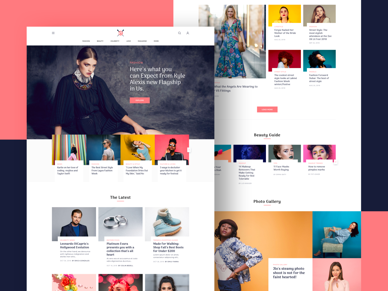 Lifestyle Magazine Landing Page by Bipin Balan for Stead on Dribbble