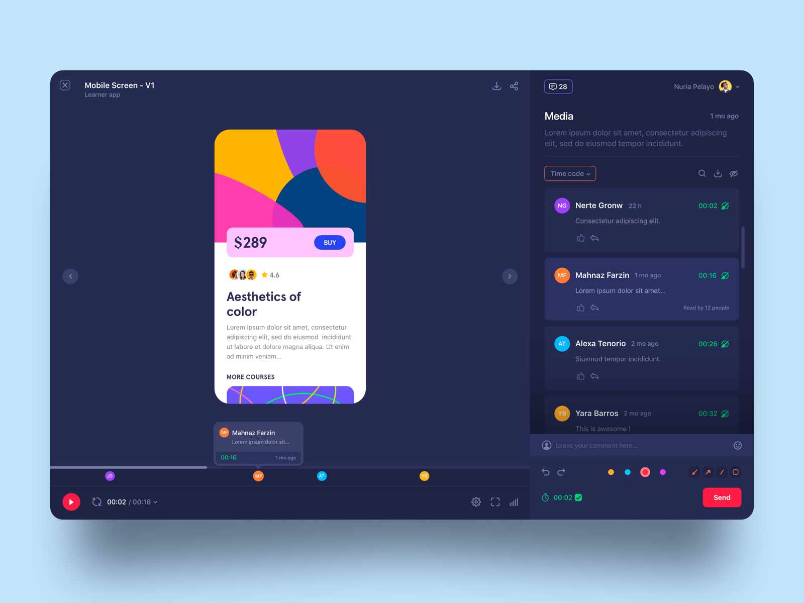 Video Review Screen by Bipin Balan for Stead on Dribbble