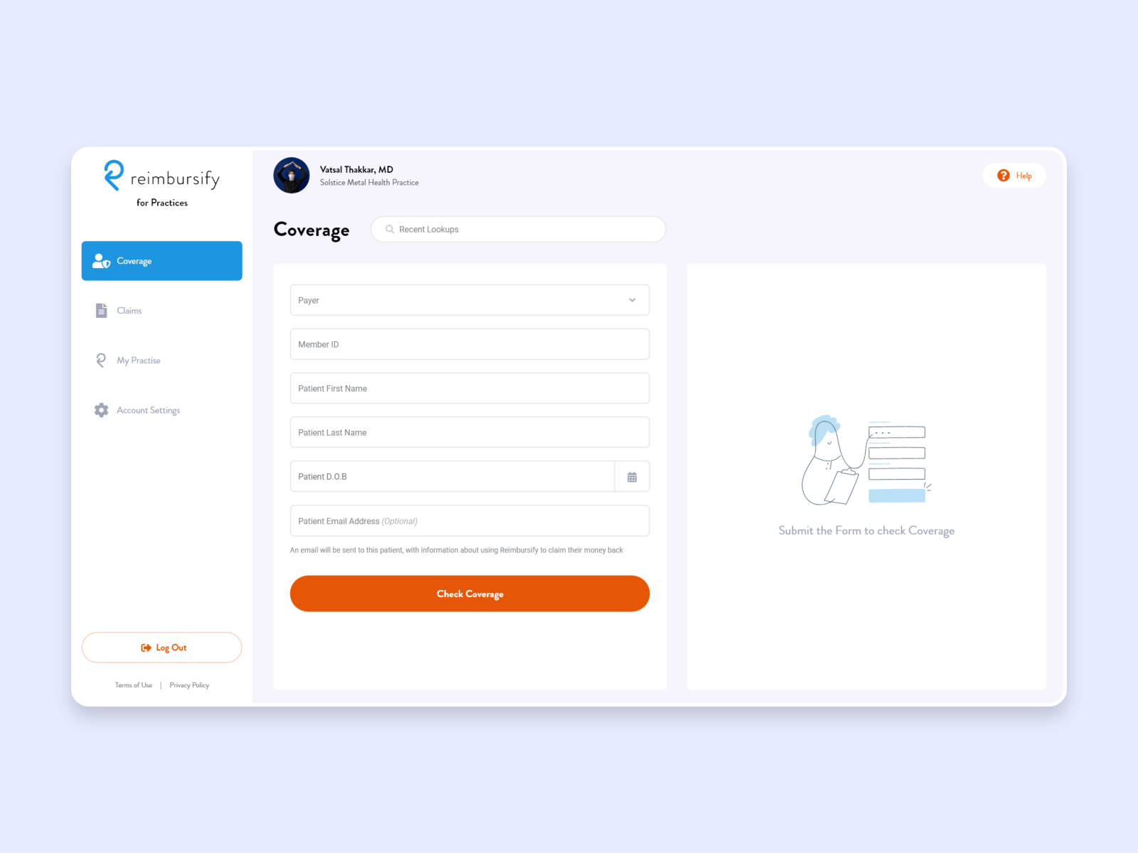 Reimbursify Practice Portal Web App by Zahid Raza on Dribbble