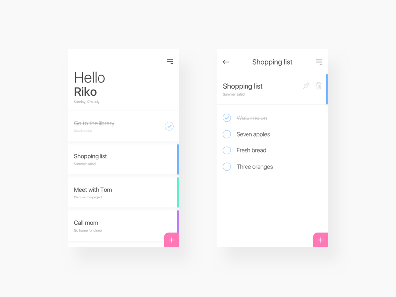 to do list by RikoZhang on Dribbble