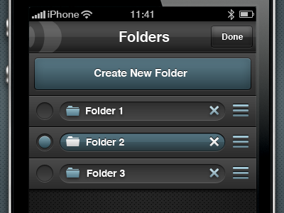 iPhone App Folders Screen by Adam Clarke on Dribbble