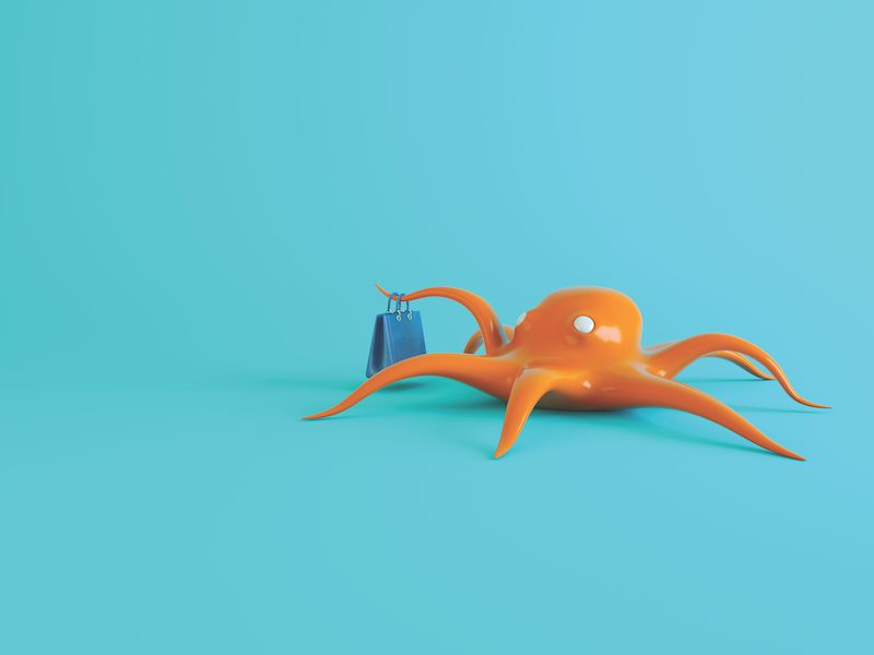 Shopping Octopus by Matthew Schoen on Dribbble