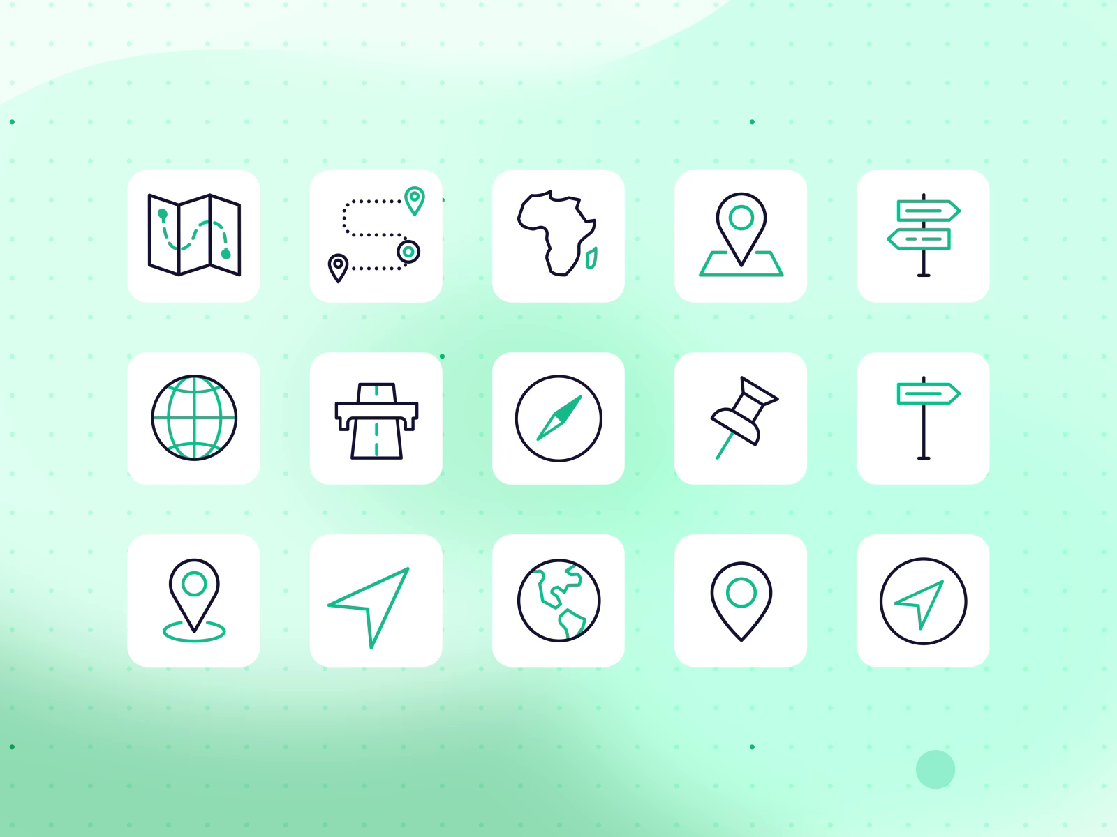 Maps Icon Group by Tom Wilusz on Dribbble