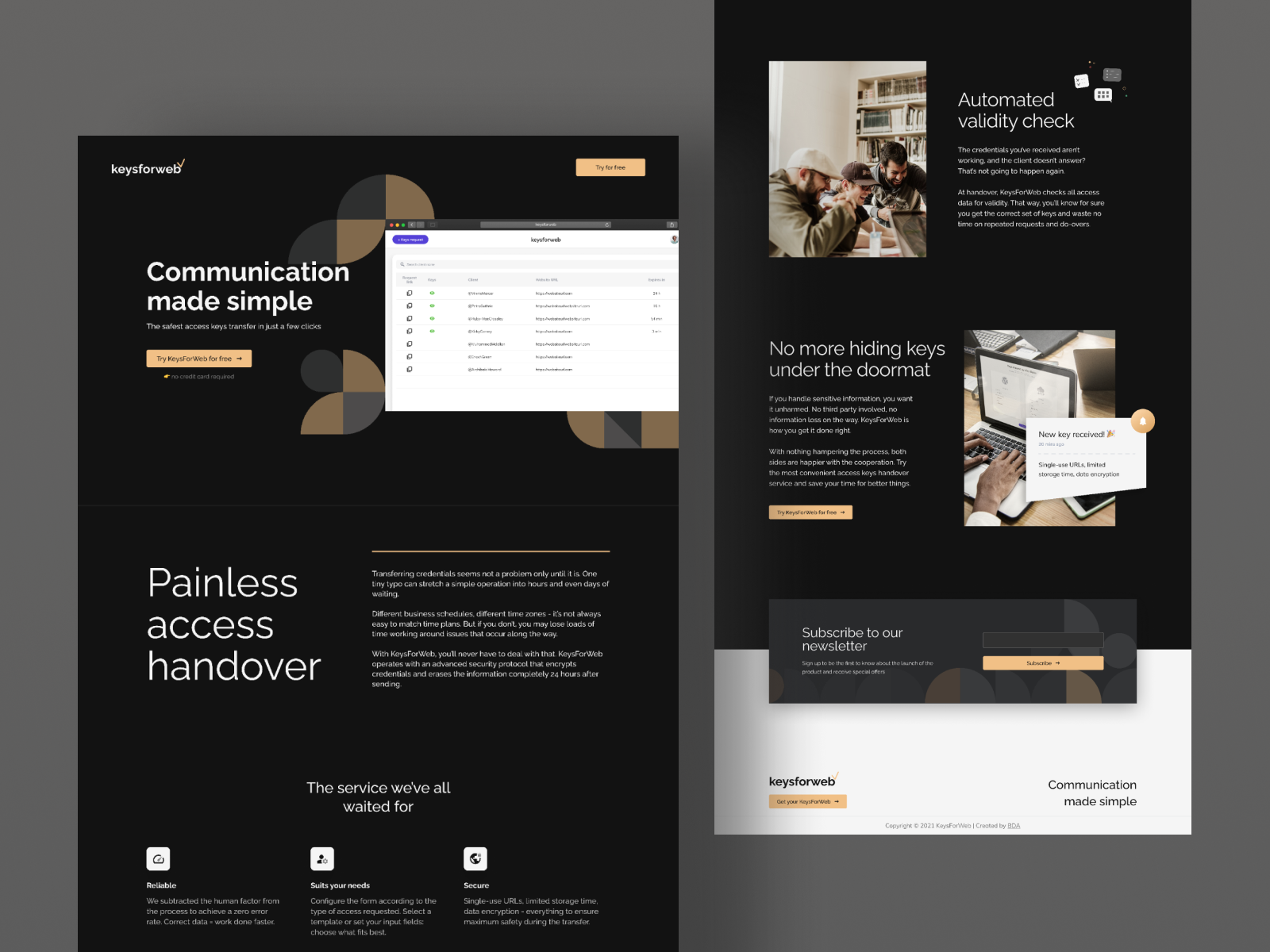 🔑KeysForWeb - Landing Page by Belov Digital on Dribbble