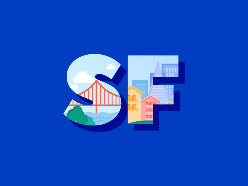 San Francisco by Patricia Zhang on Dribbble