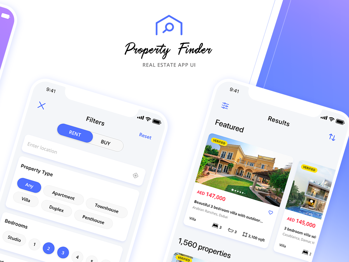 Real Estate App UI by Manish Kumar Gumber on Dribbble