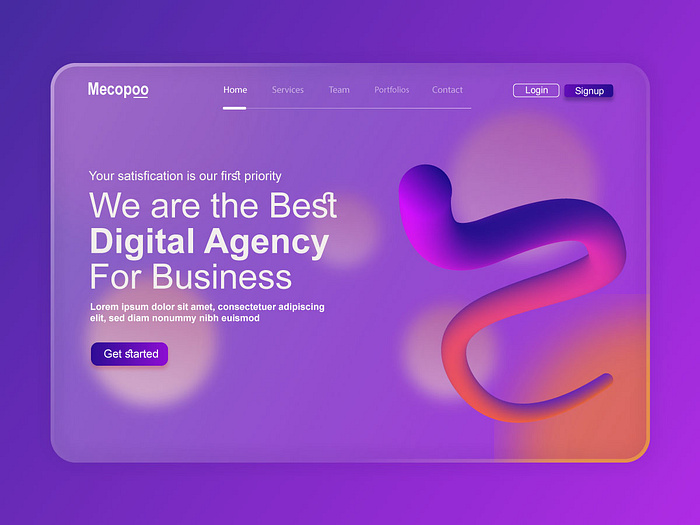 Glass Morphism Website UI Design designs, themes, templates and ...