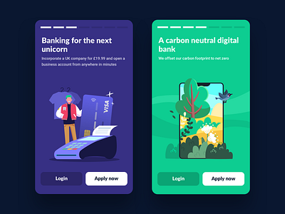Walk Through screens for a Neo Bank by Gaurav Rukhana on Dribbble