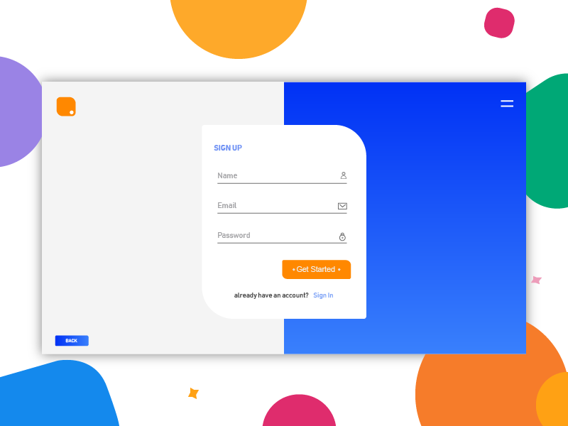 Day 001 Sign Up page by Suresh on Dribbble
