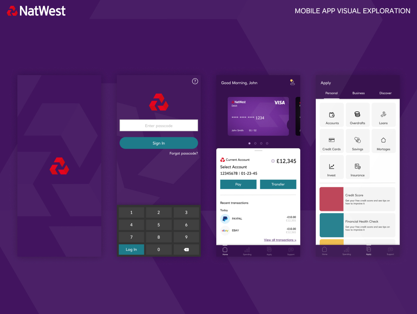 Natwest Mobile Banking App Exploration by Michael Bywater on Dribbble