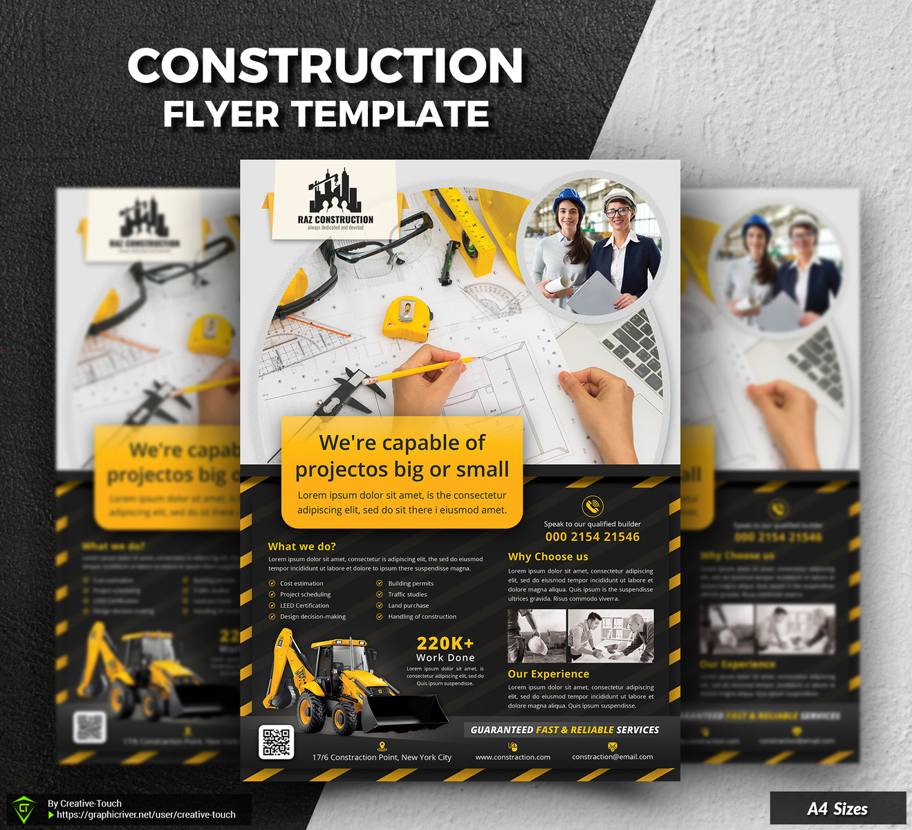 Construction Flyer by Nurul Abser on Dribbble