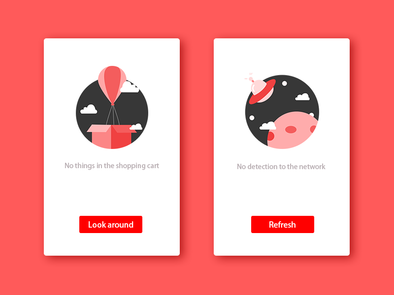 Empty state, ui,interface by NANAKO on Dribbble