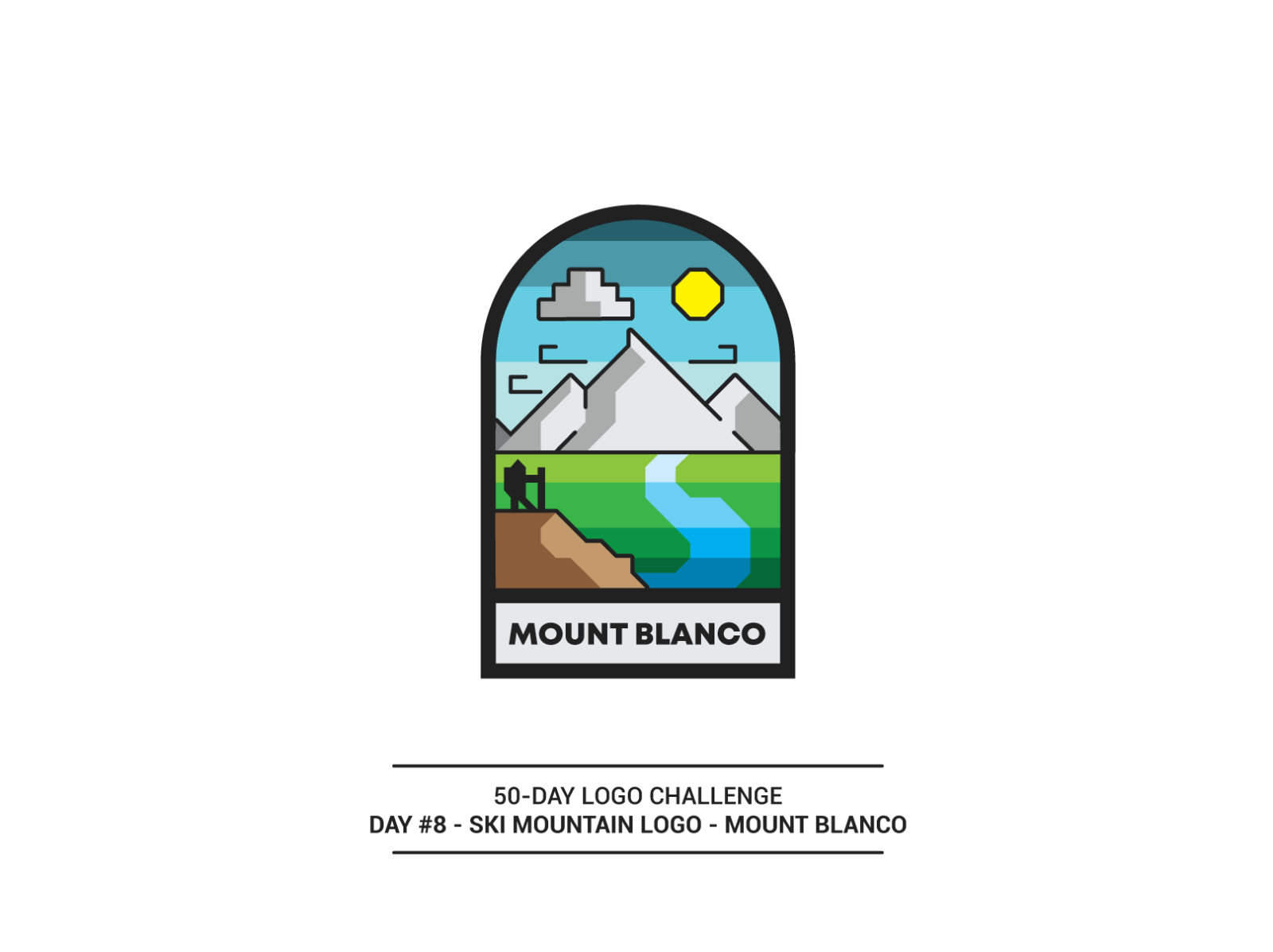 50 Day Logo Challenge - Mount Blanco by Waseem Height on Dribbble