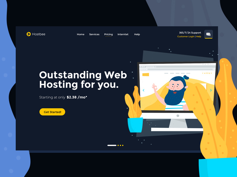 Ready for new STUNNING Web hosting template? by Brandio on Dribbble