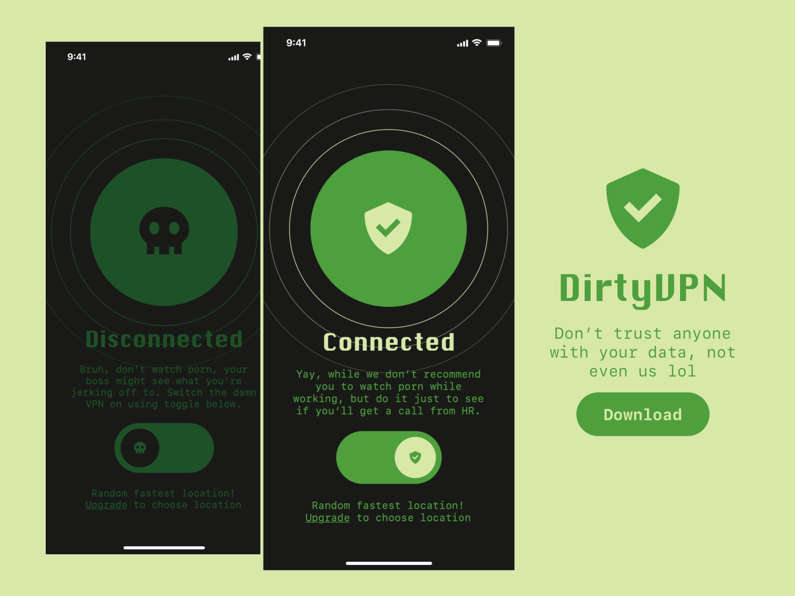 VPN switch UI by Souris on Dribbble