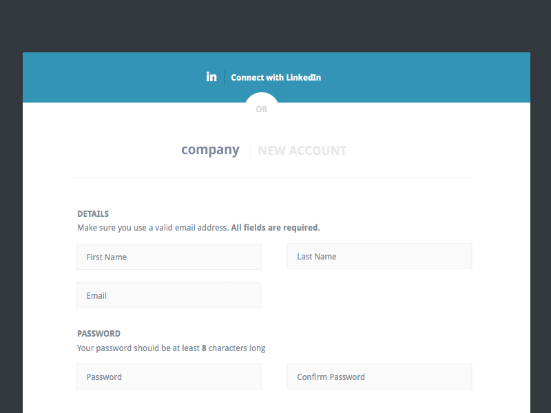 Registration Form by Luke Vella on Dribbble