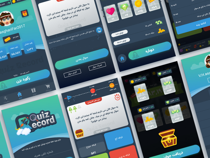 QuizRecord Ui Kit by Mohammad Ali Saatchi on Dribbble
