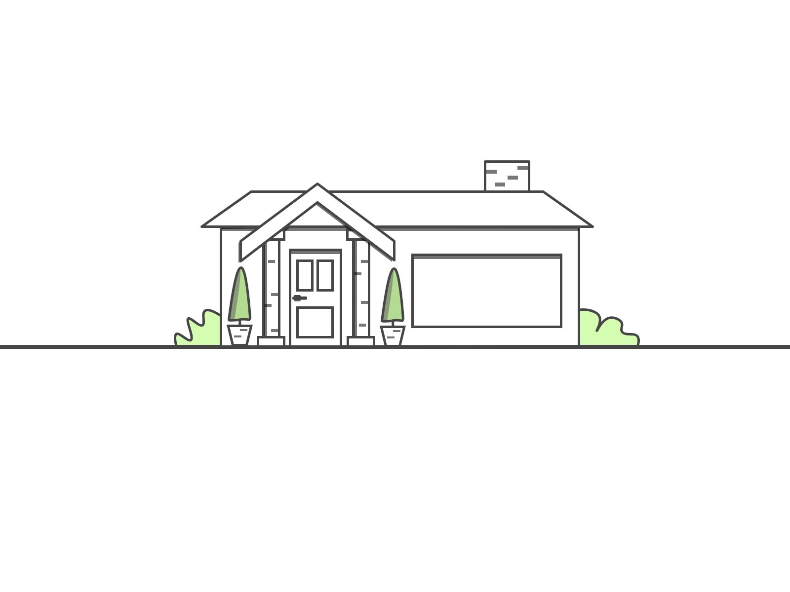 House outline illustration by Amrish Tagadghar on Dribbble
